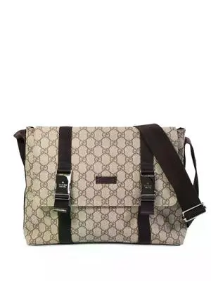 Gucci Gg Supreme Buckle Shoulder Bag