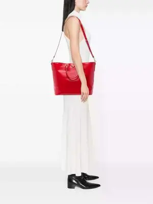 Prada Saffiano Vernice Convertible Tote Satchel