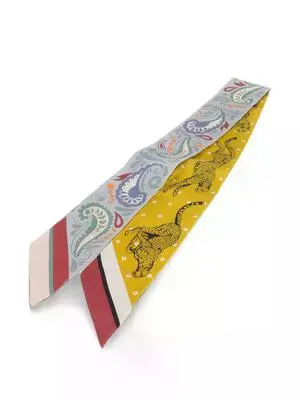 Hermès Leopard-print Silk Scarf Yellow