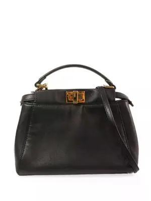 Fendi Mini Peekaboo Tote Bag - Black