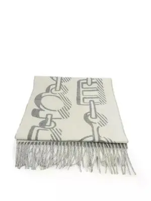 Hermès Fringed Scarf - Grey