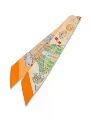 Hermès Twilly Printed Scarf - Neutrals