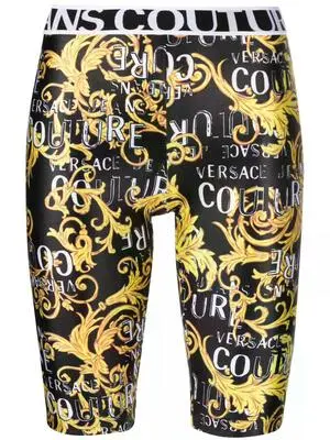 Versace Baroque Print Cycling Shorts - Black