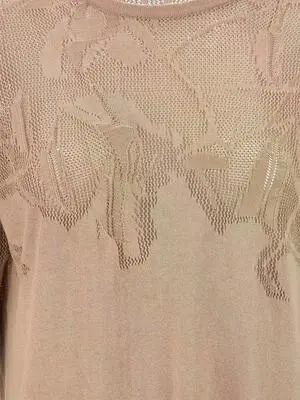 KANGRA Openwork Three-quarter Sleeve Top