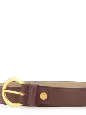 GIANNI CHIARINI Engraved Logo Leather Belt - Red