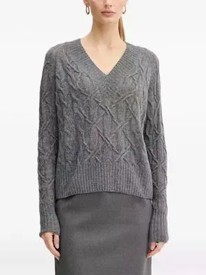 Ermanno Scervino Cable-knit V-neck Sweater