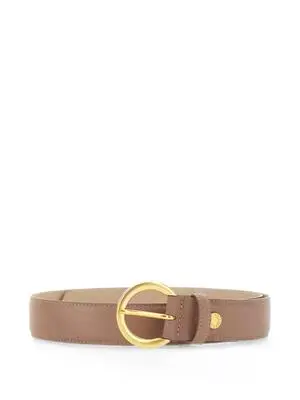 GIANNI CHIARINI Logo-engraved Leather Belt - Neutrals