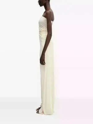 Rick Owens Ruched Strapless Top - Neutrals