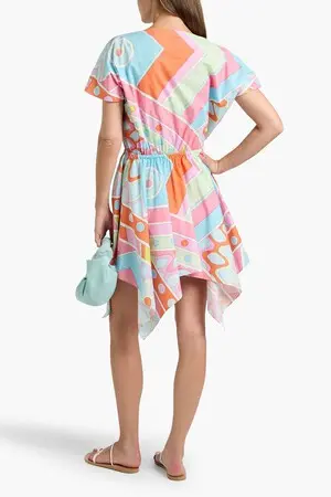 Emilio Pucci Printed Cottonpoplin Mini Dress