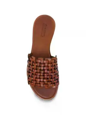Dragon Diffusion Woven Leather Zig Zag Sandals