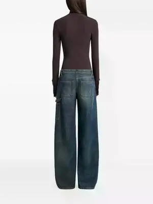 COURREGES Faded Effect Wide-leg Jeans