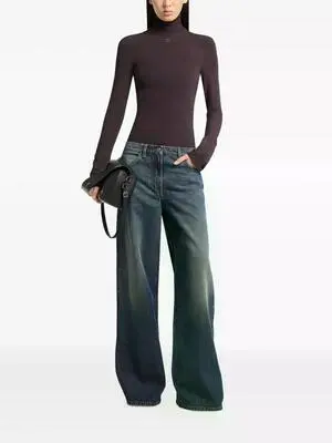 COURREGES Faded Effect Wide-leg Jeans - Blue