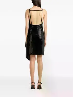 COURREGES Sequin Draped Mini Dress