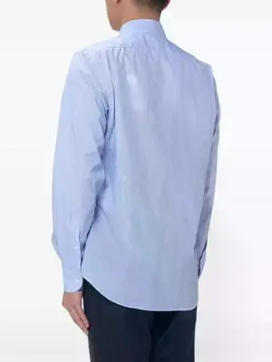 BROOKSFIELD Striped Poplin Shirt - Blue