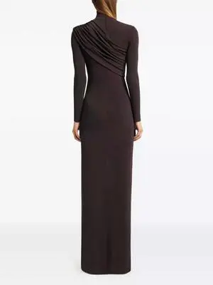 COURREGES Draped Twist Detail Jersey Maxi Dress