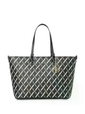 Emporio Armani Logo Print Tote Bag - Black
