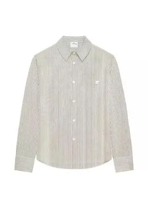COURREGES Striped Poplin Shirt - Neutrals