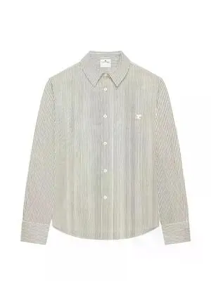 COURREGES Striped Poplin Shirt - Neutrals