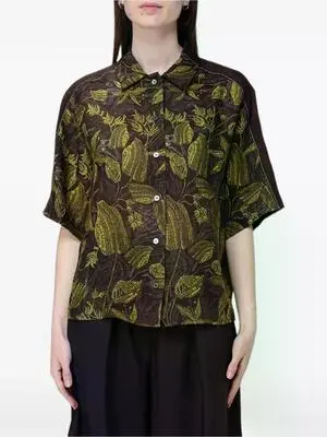 TELA Floral Print Short-sleeve Shirt