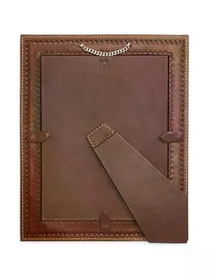 Ralph Lauren Floral-tooled Leather Picture Frame - Brown