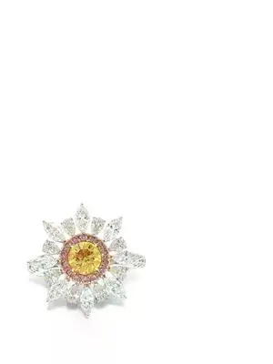HYT JEWELRY 18k White Gold Diamond Ring - Silver