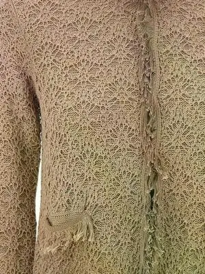 KANGRA Embroidered Fringe-trimmed Cardigan