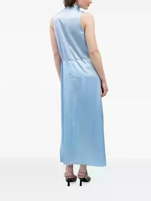 Hugo Satin Chain-belt Maxi Dress