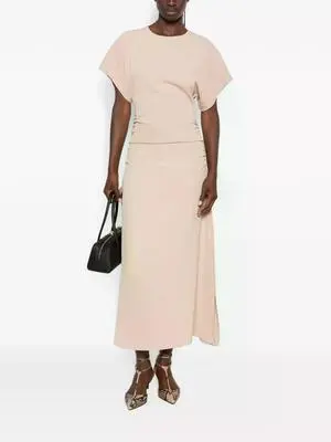 VICOLO Ruched Detail Midi Dress