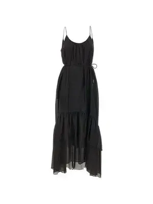 Liu Jo Muslin Maxi Dress With Ruffles