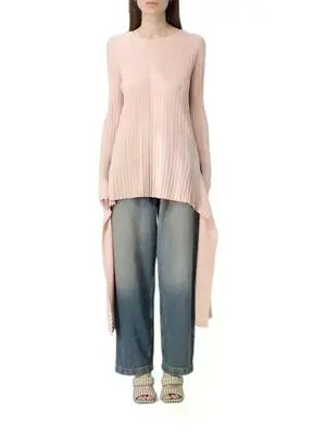 Moschino Ribbed Asymmetric Sweater - Blue