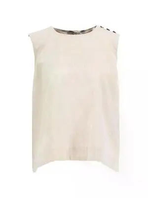 Barbour Josie Button-detail Top - Neutrals