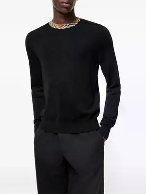 Burberry Check-trim Wool Sweater