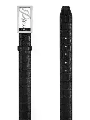 Philipp Plein Saffiano Leather Belt With Cocco Finish