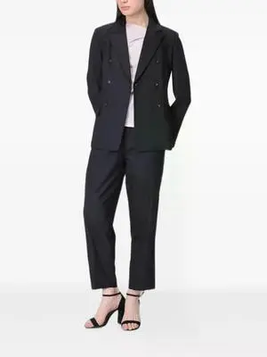 TELA Double-breasted Blazer - Black