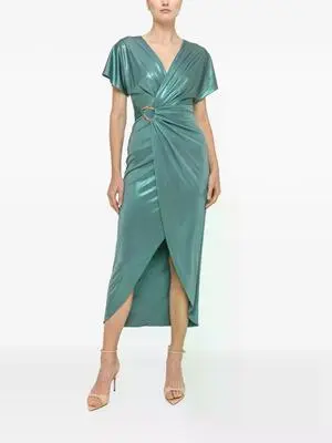 NISSA Midi Dress With Metallic Detail