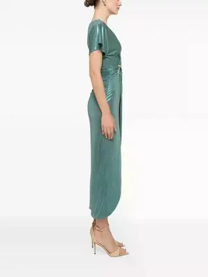 NISSA Midi Dress With Metallic Detail