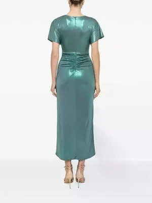 NISSA Midi Dress With Metallic Detail