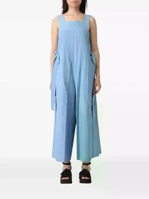 MEIMEIJ Sleeveless Jumpsuit With Bow Detail - Blue