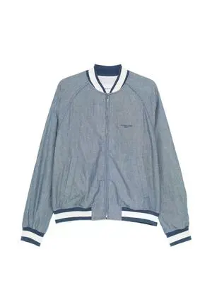 Givenchy Embroidered Logo Striped Jacket - Blue