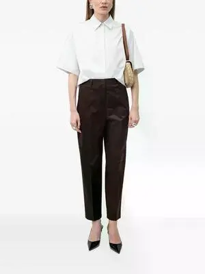 BOSS Pressed-crease Straight-leg Trousers