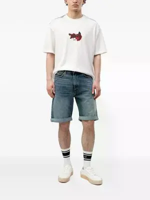 Hugo Logo Patch Turn-up Shorts