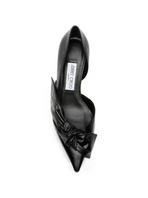 JIMMY CHOO Issy Bow Detailing Pointed-toe Heeled Pumps