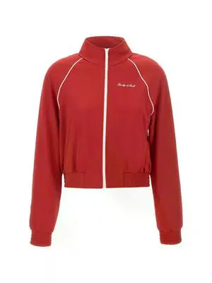 SPORTY & RICH Logo Embroidered Raglan Sleeve Sweater