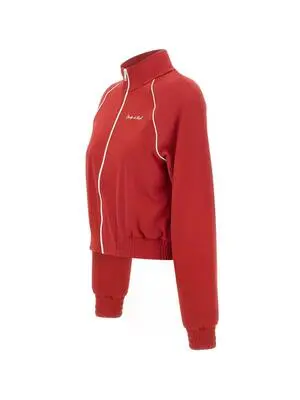 SPORTY & RICH Logo Embroidered Raglan Sleeve Sweater