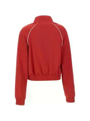 SPORTY & RICH Logo Embroidered Raglan Sleeve Sweater