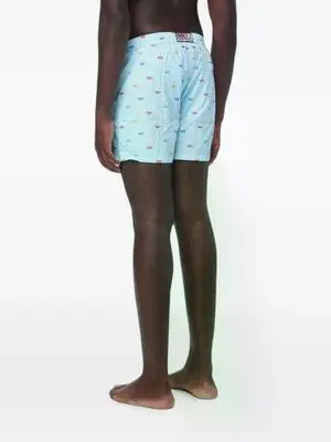 MC2 SAINT BARTH Paper Boat Print Swim Shorts