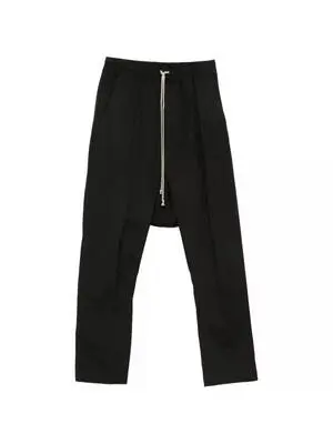 Rick Owens Drawstring-fastening Drop-crotch Trousers - Black
