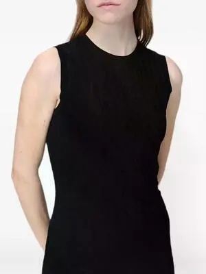 Emporio Armani Monogram Pattern Ribbed Mini Dress