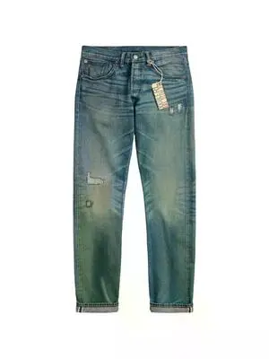 Ralph Lauren Ridgway Slim Fit Distressed Jeans - Blue