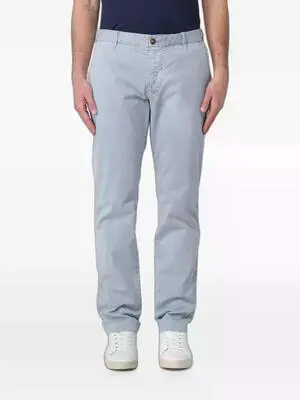 BLAUER. Button-up Chino Trousers - Blue
